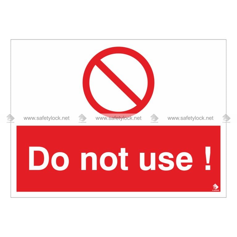 Safety Lockout Label - Do not Use - E-Square
