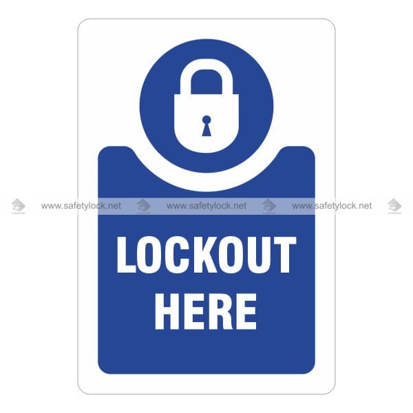 Marking Labels - Lockout Here - E-Square