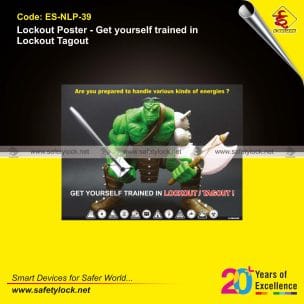 Lockout Safety Poster - Get Yourself Trained in Lockout Tagout - E-Square