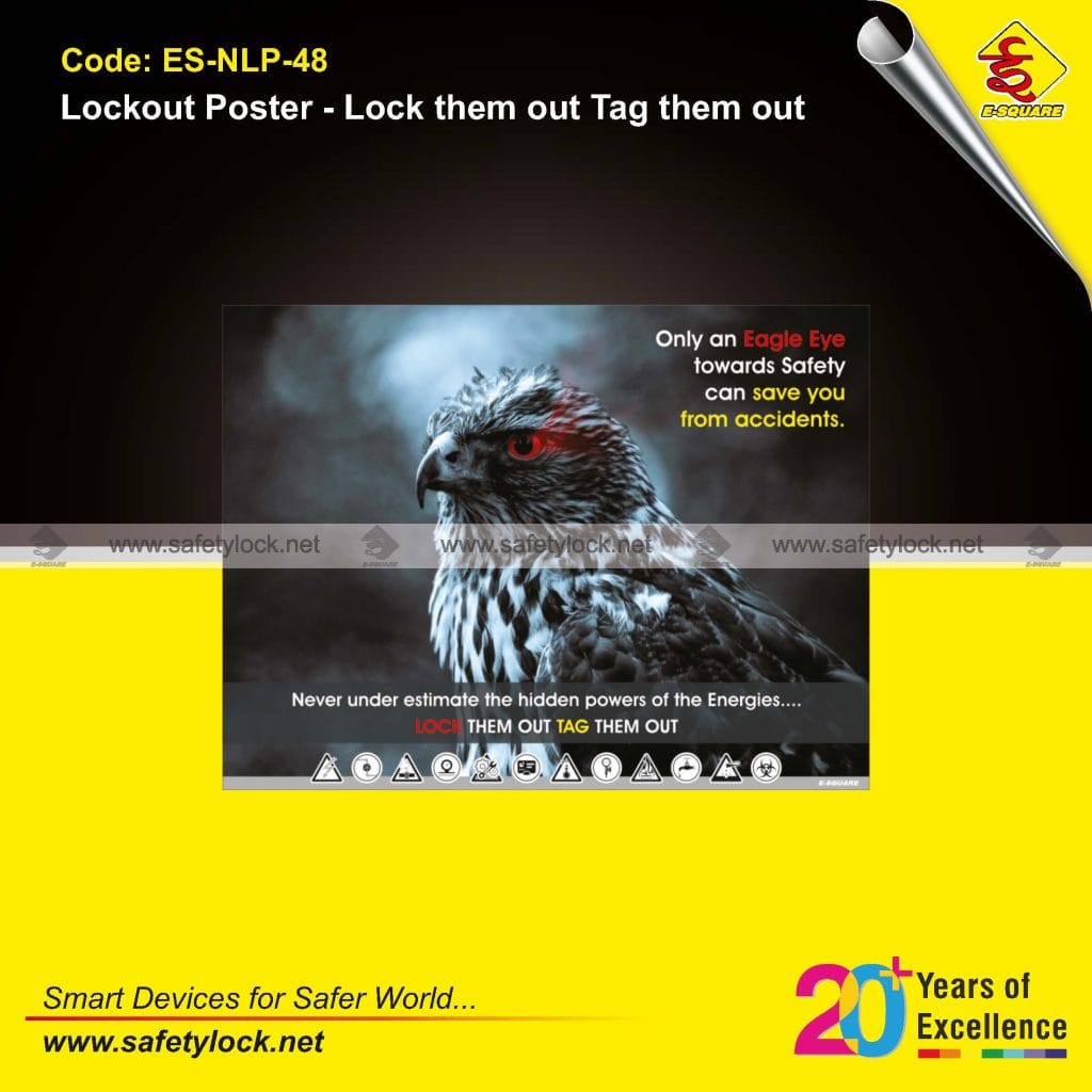 Lockout Safety Poster - Lock them out Tag them out - E-Square