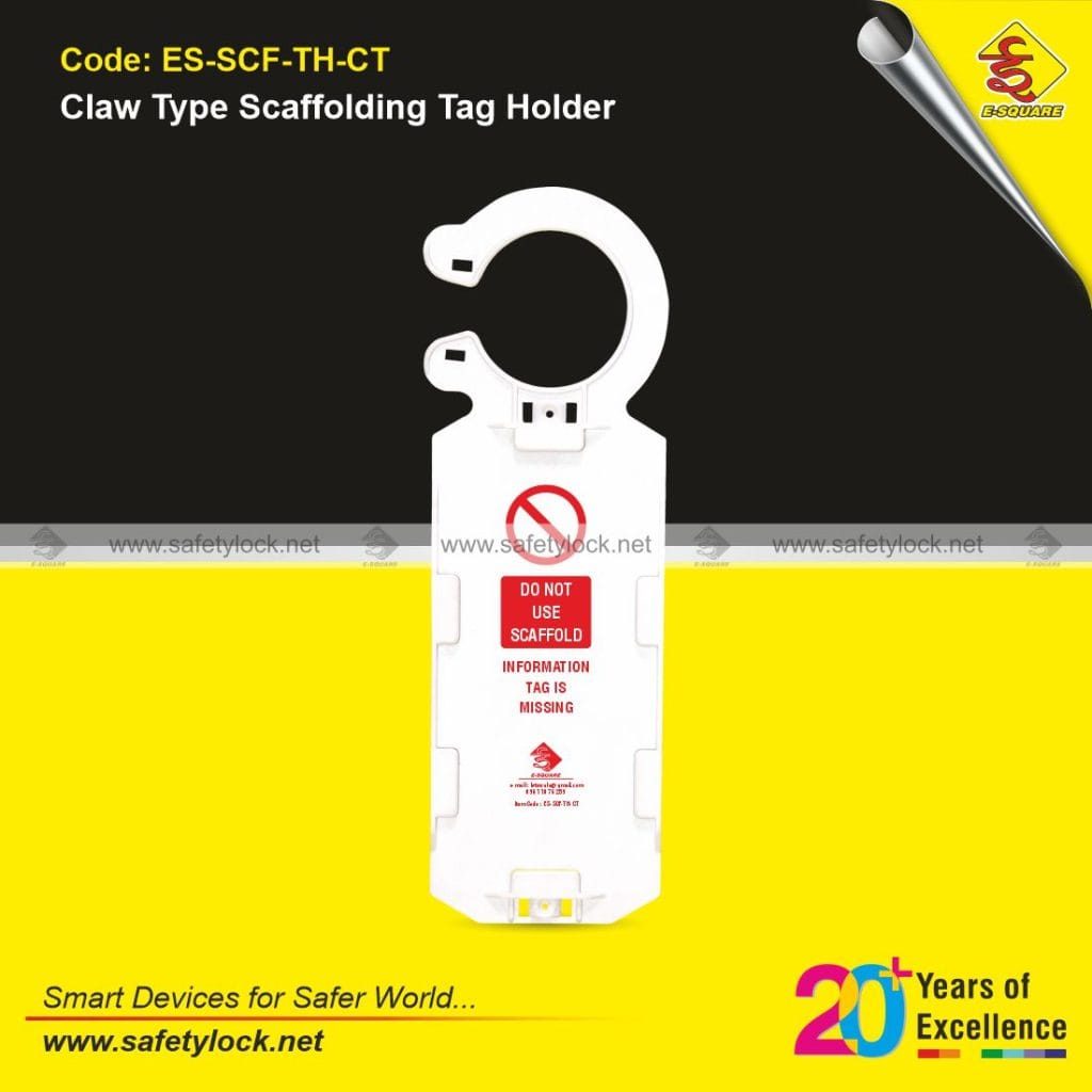Claw Type Scaffolding Tag Holder - White, Red and Green
