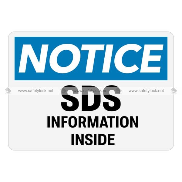 OSHA Notice Signs for Indicating MSDS / SDS Storage | E-Square