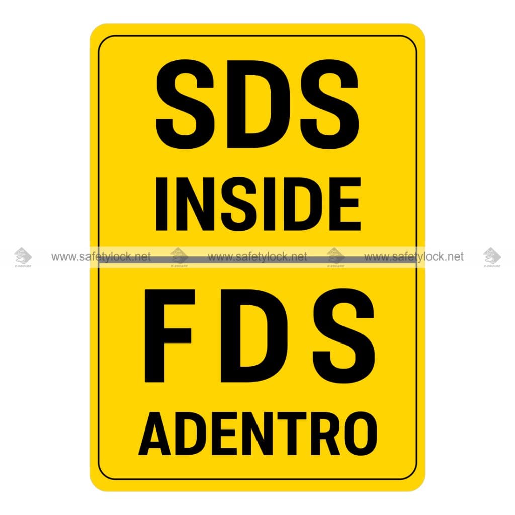 MSDS / SDS Bilingual Signs for Safety in Different Languages