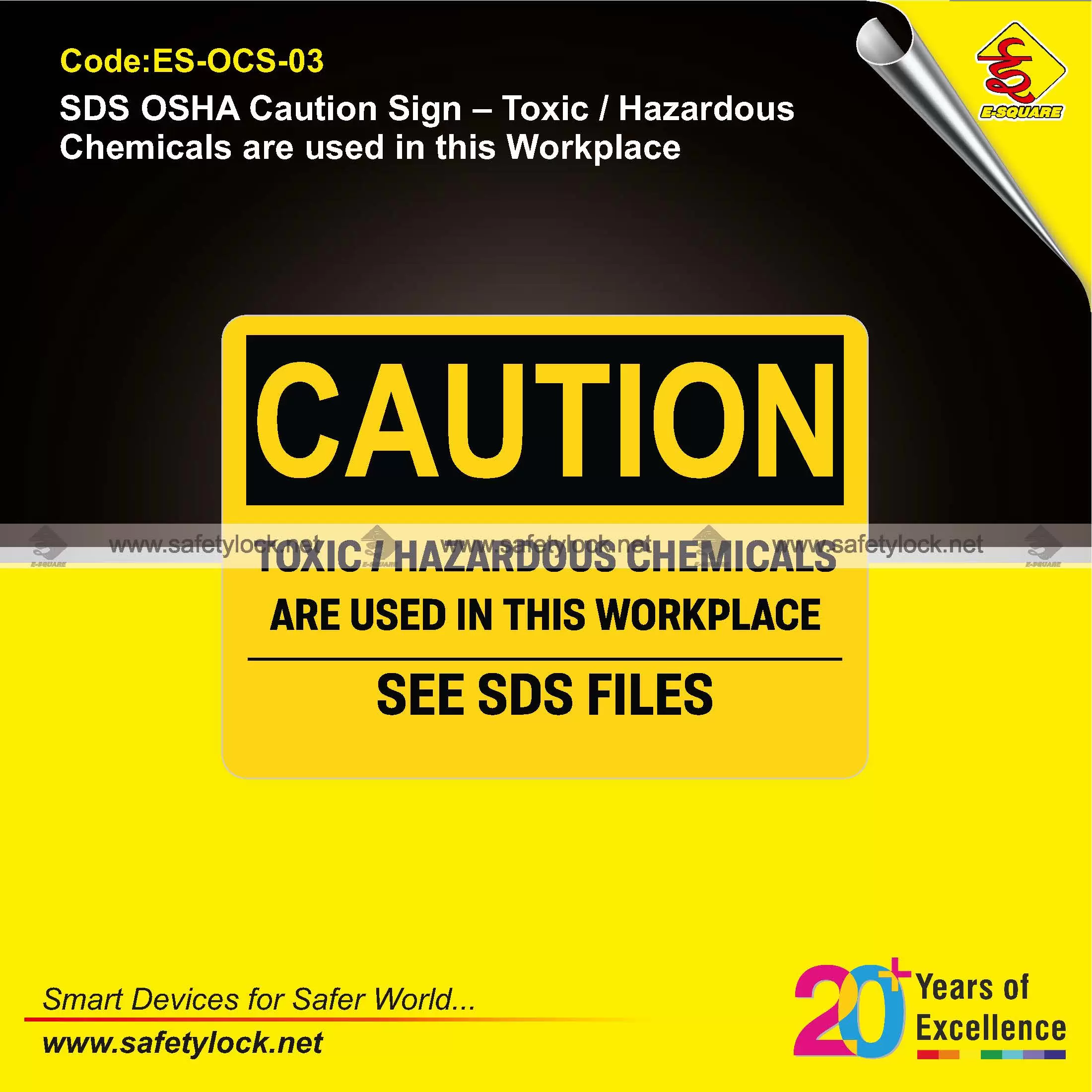 Osha Caution Safety Sign Hazardous Chem Safety Signs