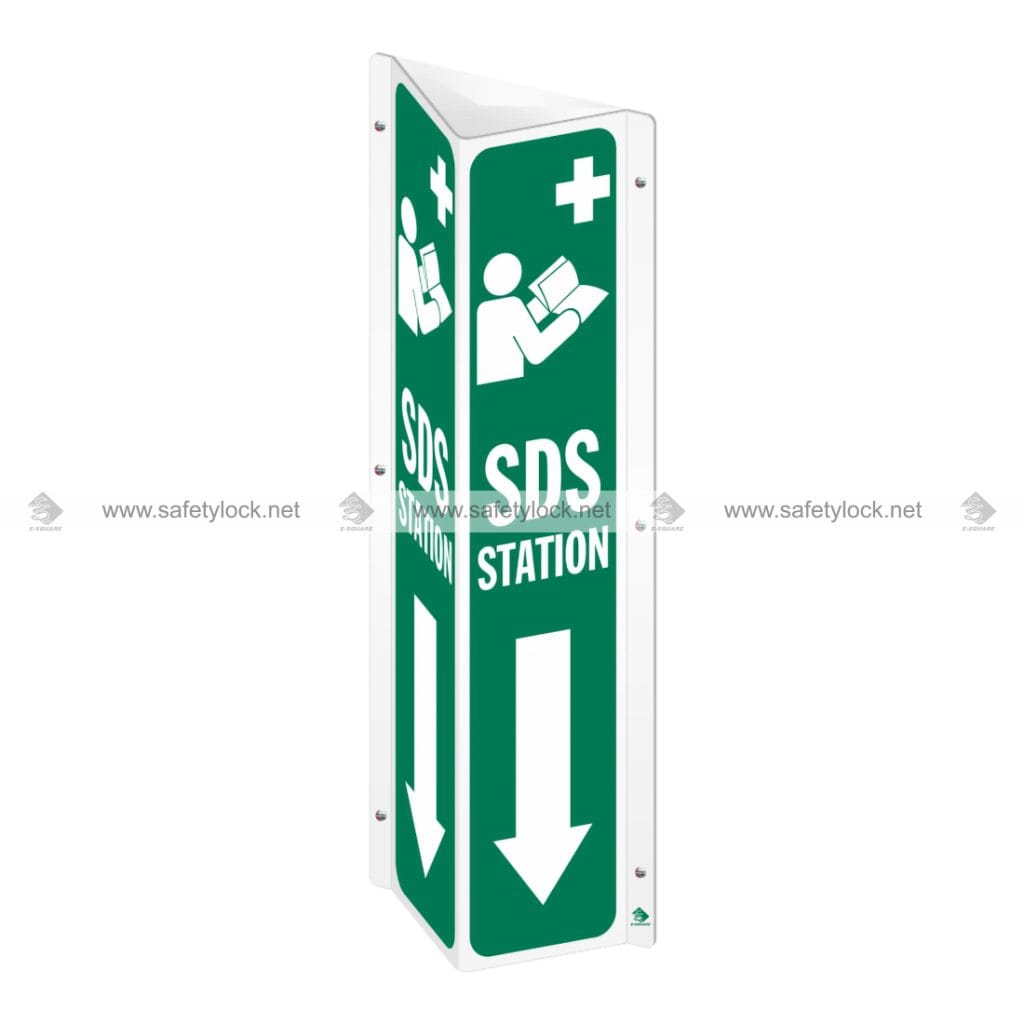 2 Sided V-Shape Projection Signs for MSDS / SDS | E-Square
