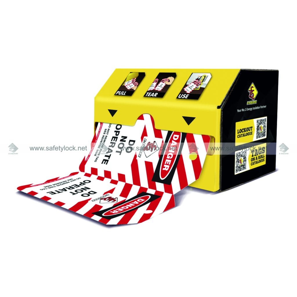 Side Cut Safety Tags-On-A-Roll with 100 Tags | Lockout Tagout