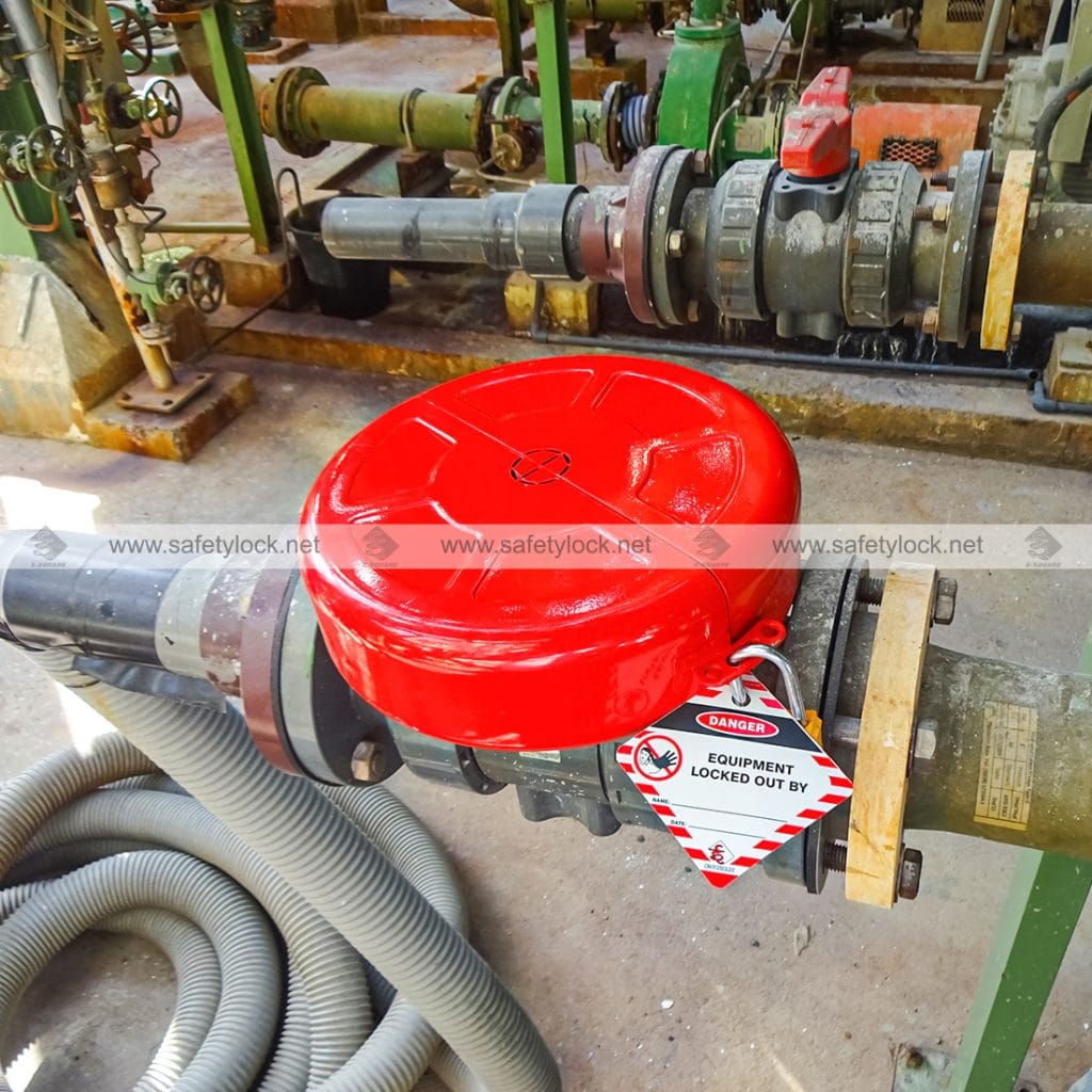 Metallic Gate Valve Lockout Cover to Lock Handle Wheel