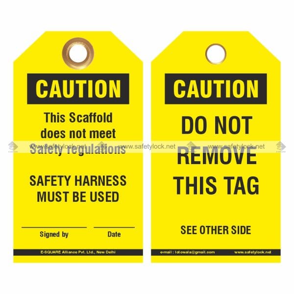 Yellow Color Scaffolding Tags - Customised Scaffolding Tags