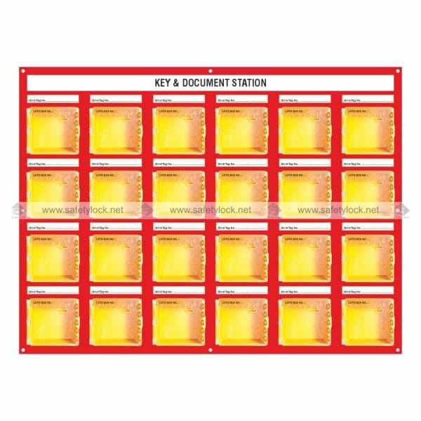 Large Wall Mounted Station for 24 ABS Group Lock Mini Box