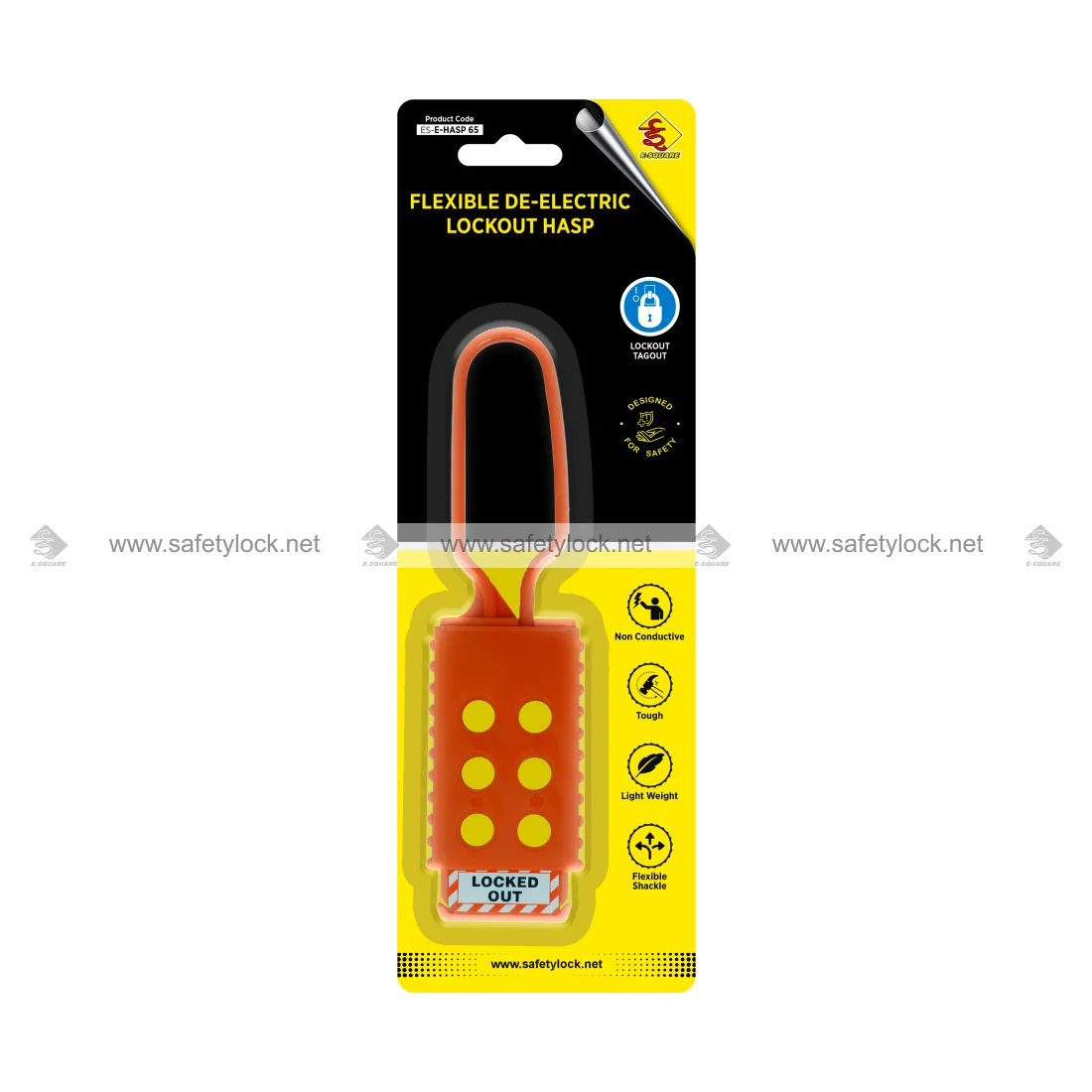 Di-electric Lockout Hasp with 5.5mm Shackle (Blister Packed)