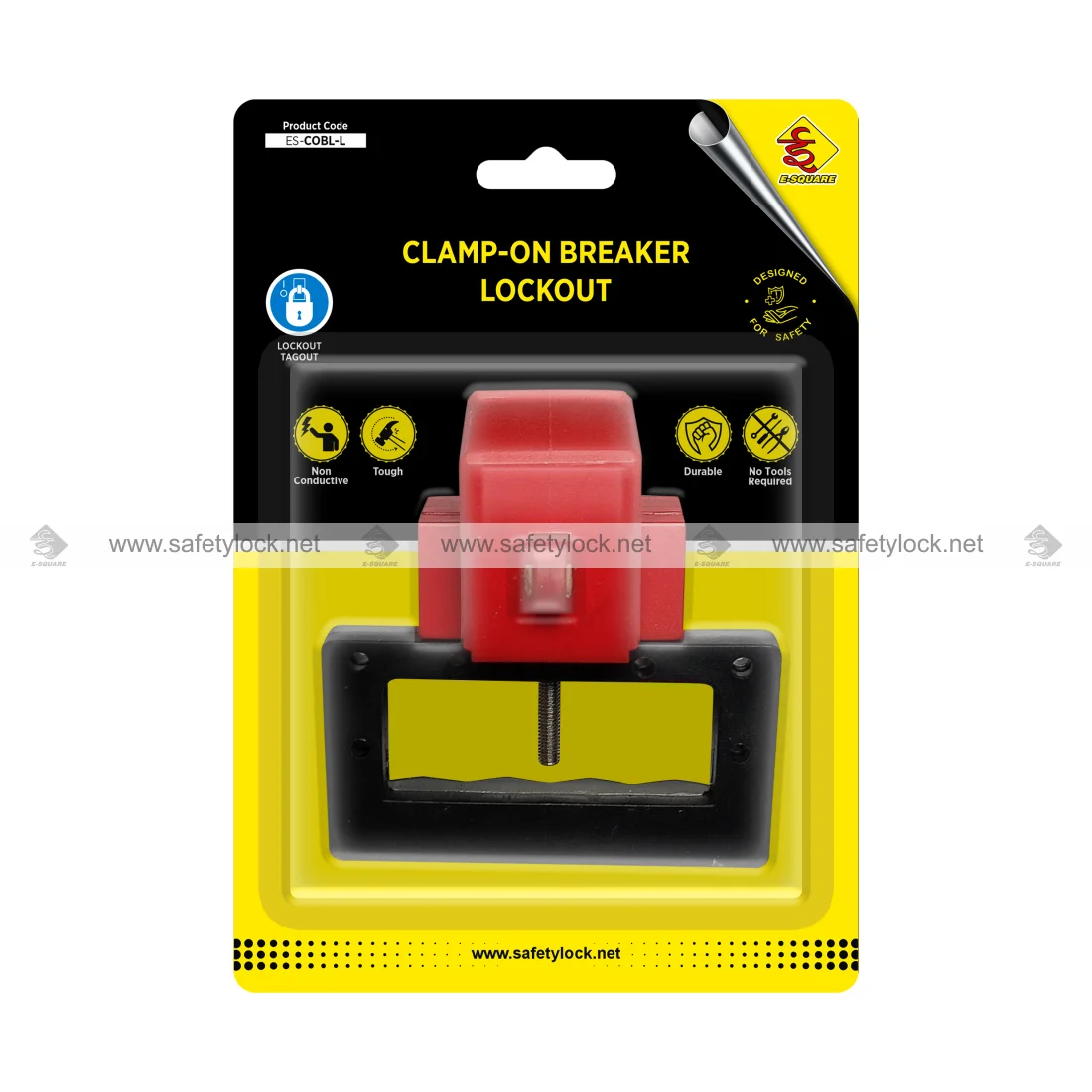 Clamp-On Breaker Lockout Device Large in Blister Packaging